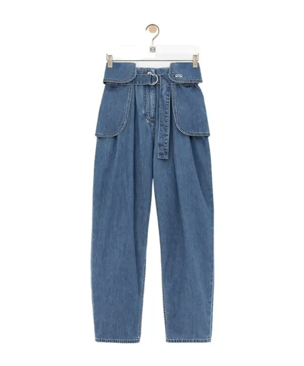 Loewe Straight-leg Cargo Jeans - Blue