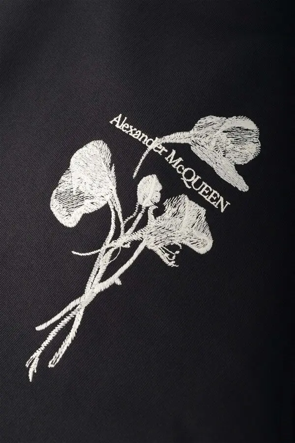 Alexander McQueen Embroidered Drawstring Hoodie