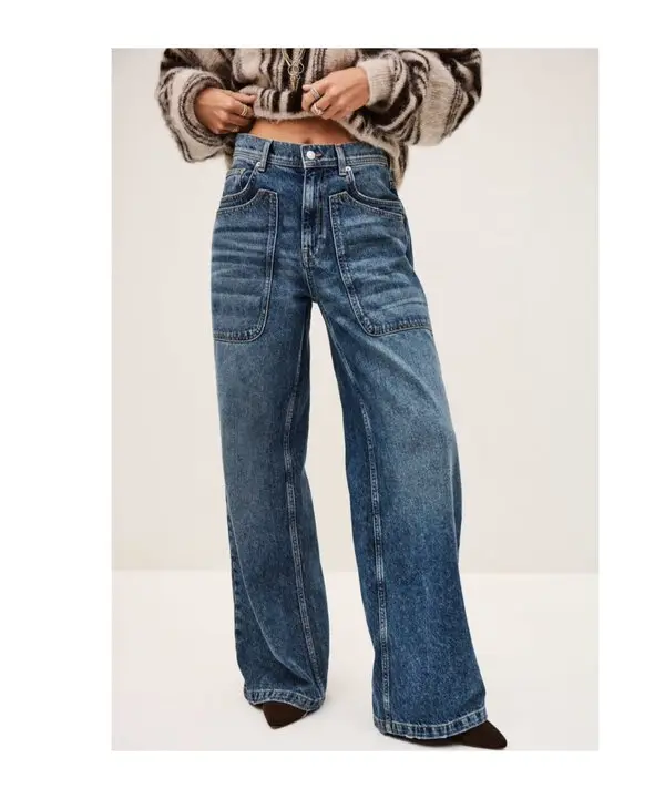 Ba&sh High-waisted Wide-leg Jeans