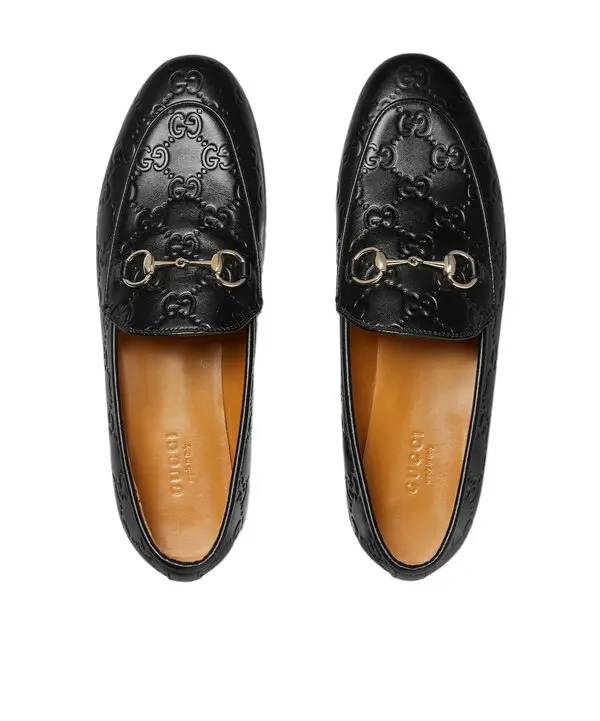 Gucci Jordaan Slip-on Loafers With Horsebit Detail - Black