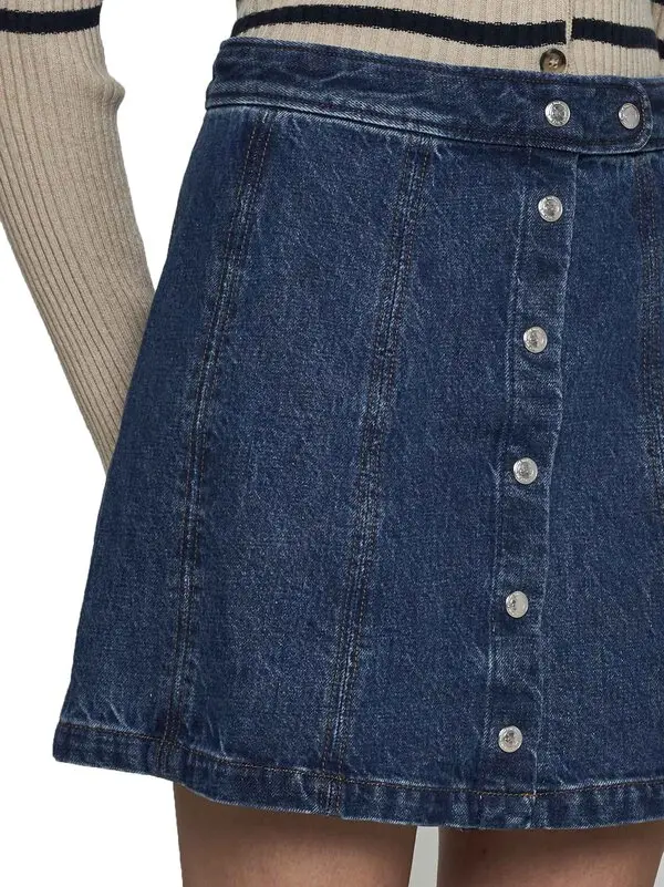 A.p.c. A-line Denim Miniskirt