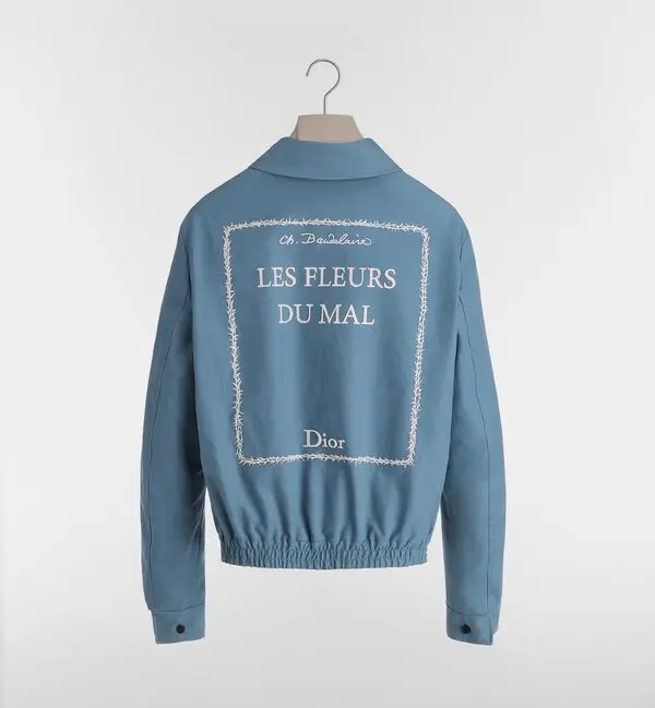 Dior Reversible Zipped Jacket With Book Cover Embroidery - Grey