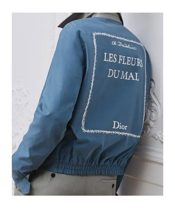 Dior Reversible Zipped Jacket With Book Cover Embroidery - Grey