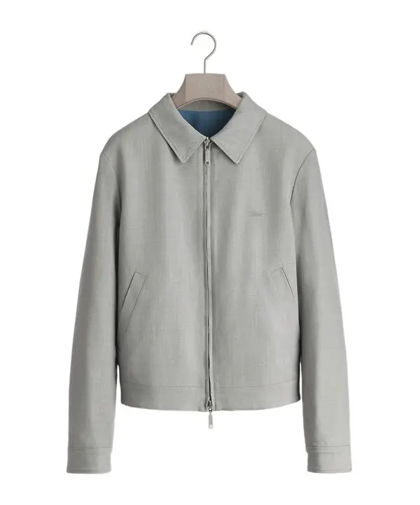 Dior Reversible Zipped Jacket With Book Cover Embroidery