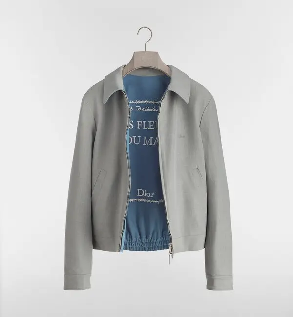 Dior Reversible Zipped Jacket With Book Cover Embroidery