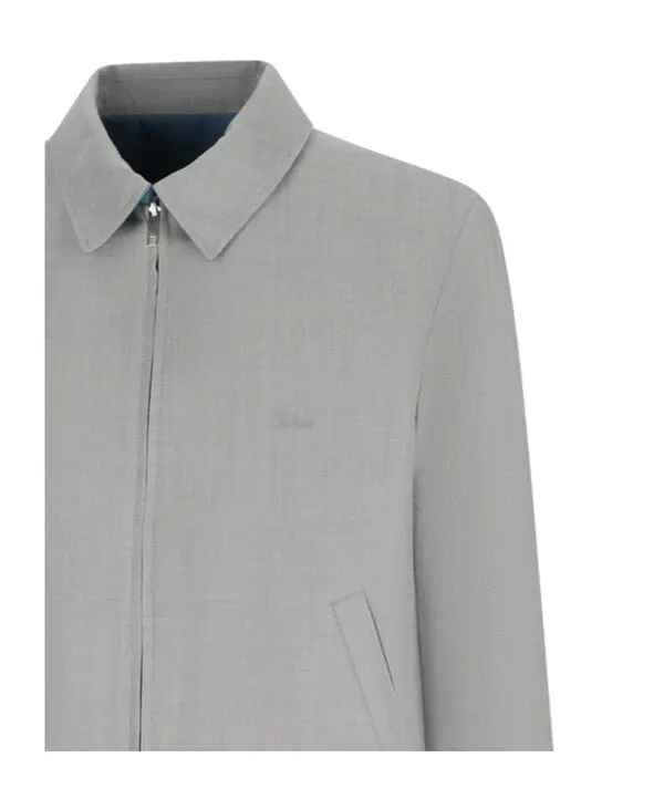 Dior Reversible Zipped Jacket With Book Cover Embroidery