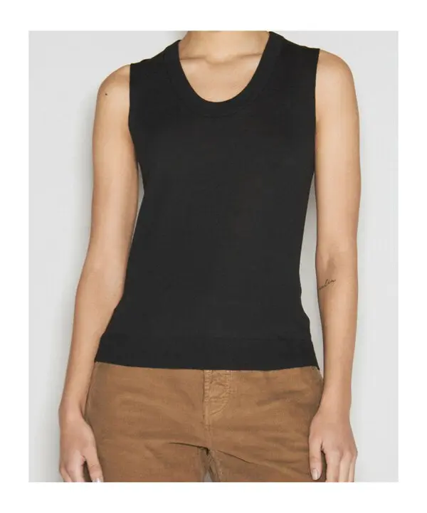 Saint Laurent Le Cassandre Logo Plaque Knitted Vest