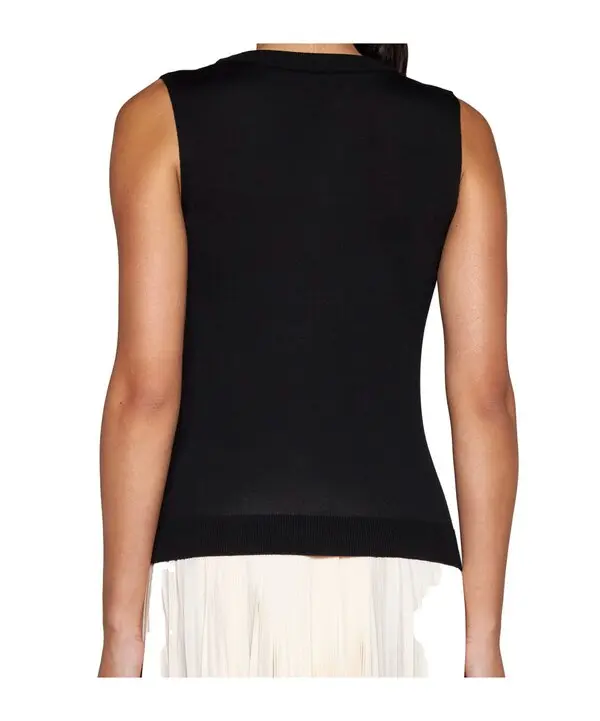 Saint Laurent Le Cassandre Logo Plaque Knitted Vest