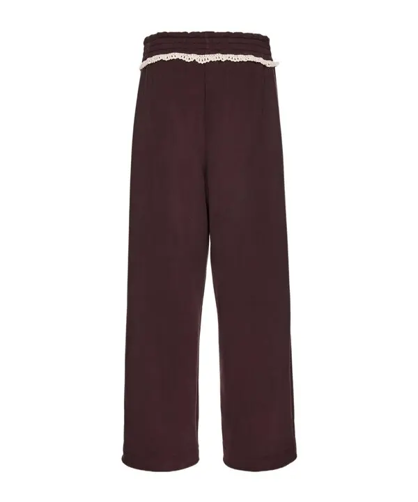 Magda Butrym Lace-detail Cotton Track Pants