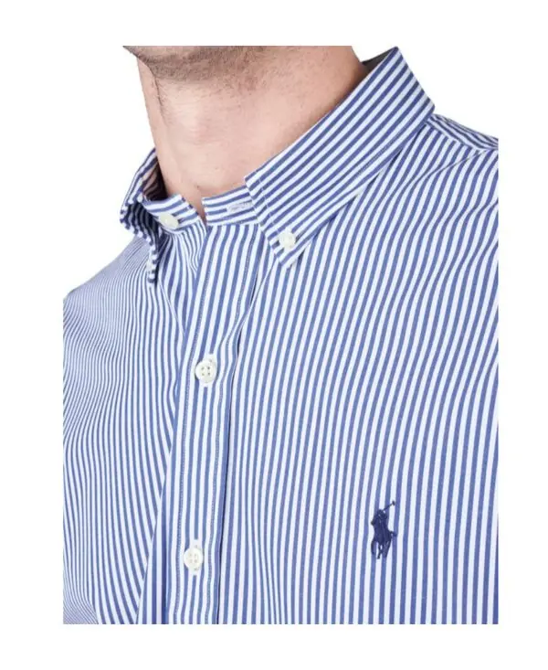 Polo Ralph Lauren Polo Pony Embroidered Buttoned Shirt - Blue