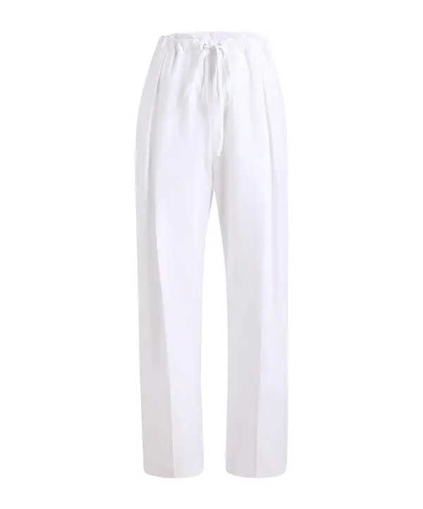 Khaite Trenton Drawstring Trousers - White