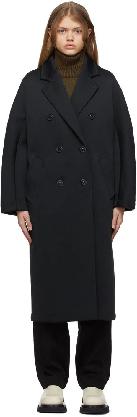 Max Mara Madame2 Double-breasted Coat - Black