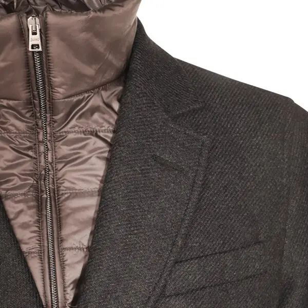 Herno High Collar Coat - Black