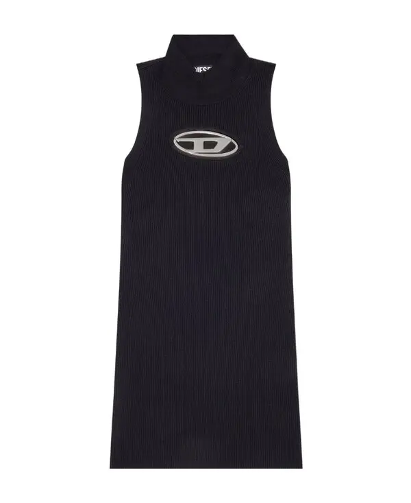 DIESEL® M-onerva Cut-out Logo Mini Dress - Black
