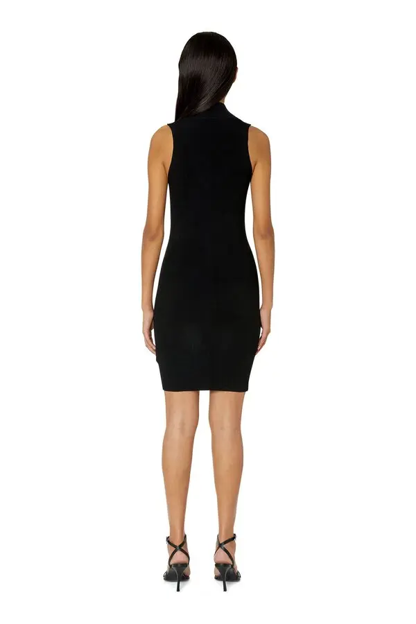 DIESEL® M-onerva Cut-out Logo Mini Dress - Black
