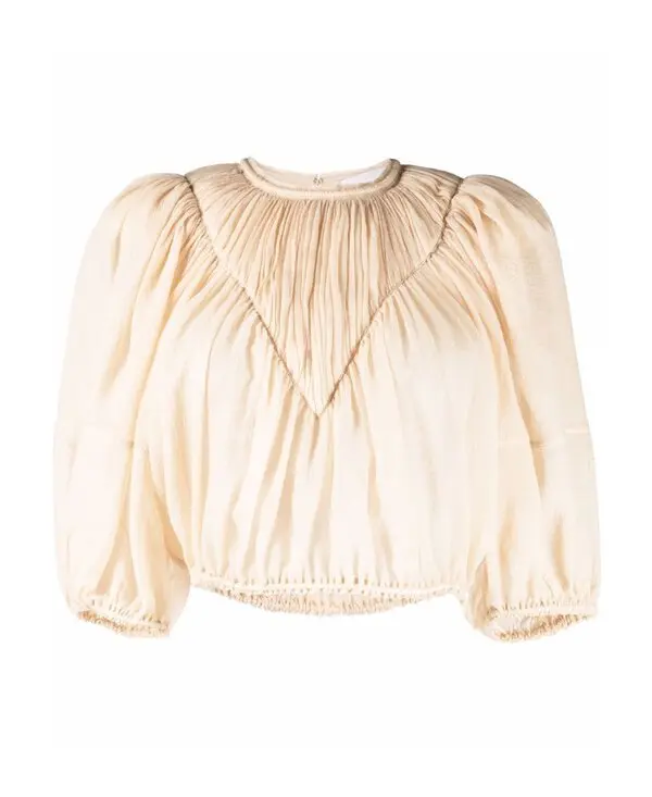 Chloé Pleated Short Blouse