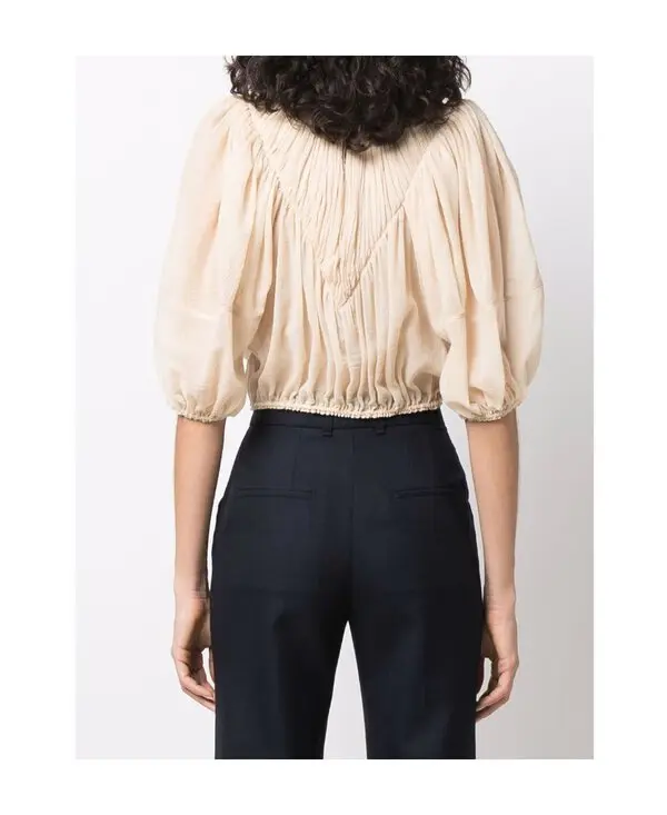 Chloé Pleated Short Blouse