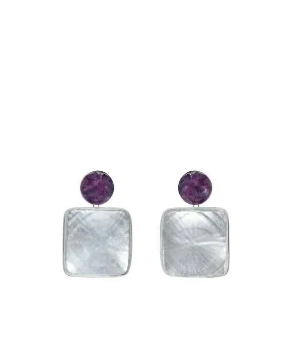 Alaïa Logo Earrings - Gray