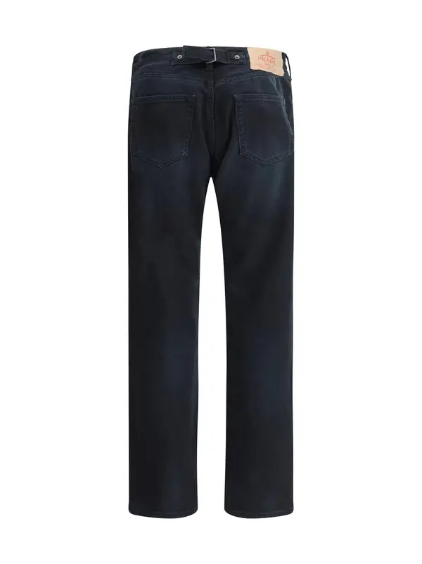 Prada Logo Plaque Straight-leg Jeans