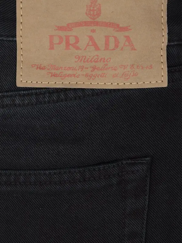 Prada Logo Plaque Straight-leg Jeans