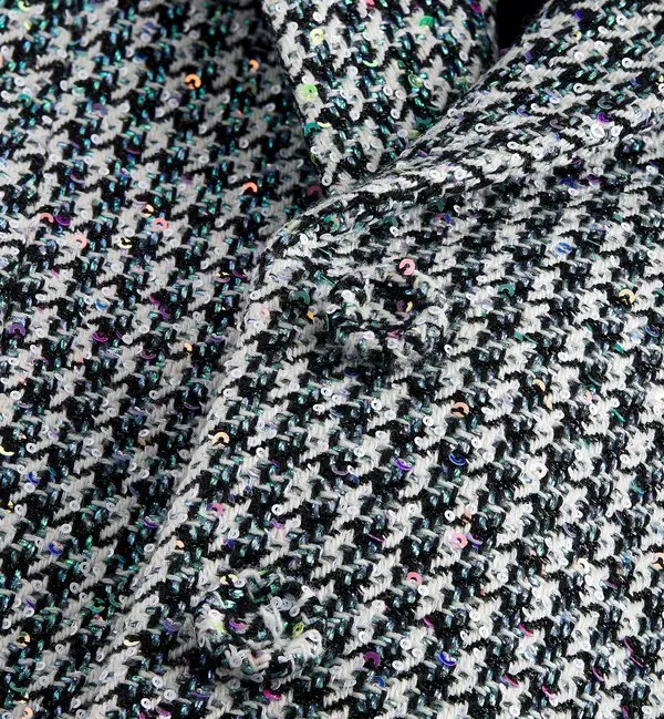 Dior Fitted Jacket With Houndstooth Pattern And Sequins