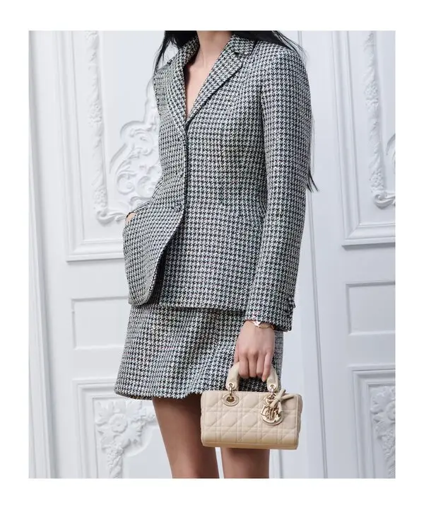 Dior Fitted Jacket With Houndstooth Pattern And Sequins