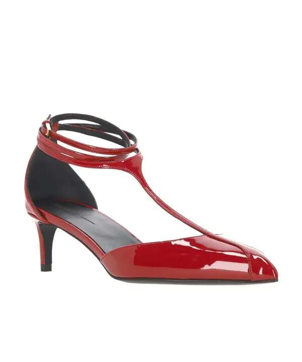 Khaite Mia Pointed-toe Strappy High Heel Pumps - Red