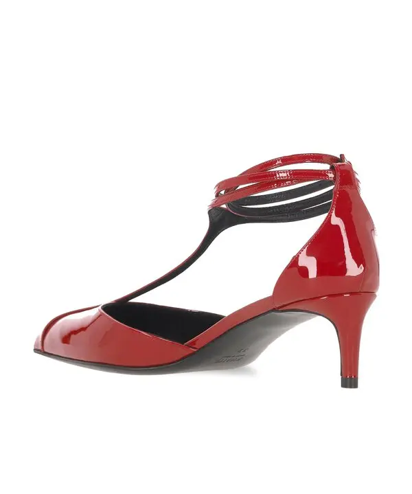 Khaite Mia Pointed-toe Strappy High Heel Pumps - Red