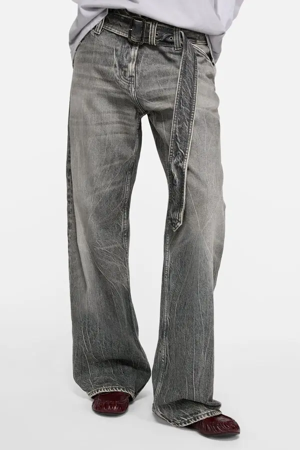 Acne Studios Belted Wide-leg Jeans