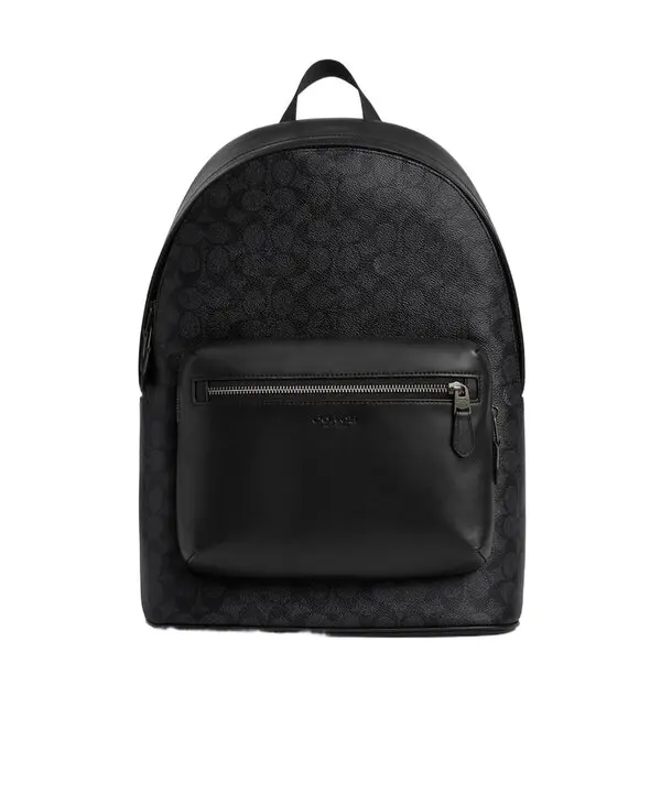 COACH Top Handle Backpack - Charcoal/black