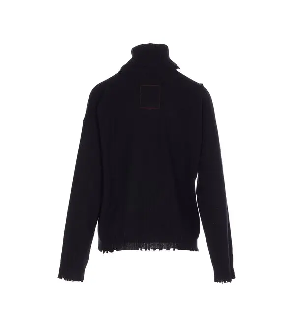 UMA WANG Turtleneck Sweater With Cut-out Detail