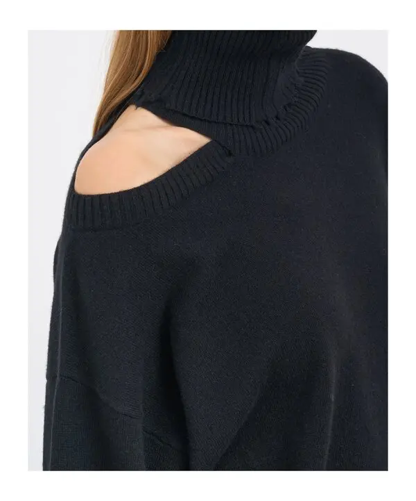 UMA WANG Turtleneck Sweater With Cut-out Detail