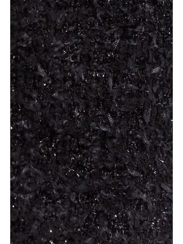Balenciaga Tweed Midi Skirt With Slit Detail