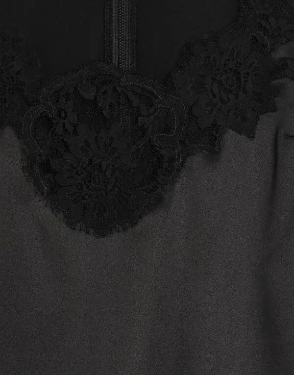 Dolce & Gabbana Long Sleeve Top With Lace Details