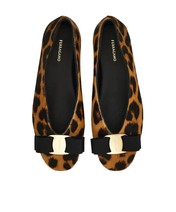 FERRAGAMO Vara Bow Ballet Flats - Multi-color