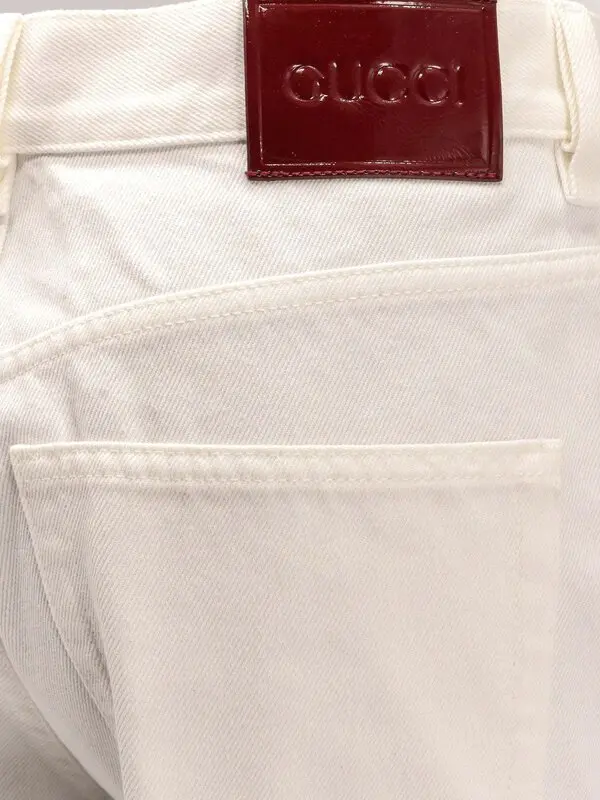 Gucci Cropped Flared Denim Pants