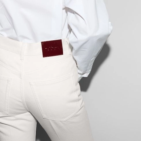 Gucci Cropped Flared Denim Pants