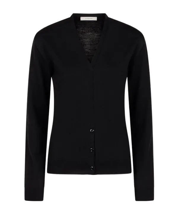 LEMAIRE Twisted V-neck Jumper - Black