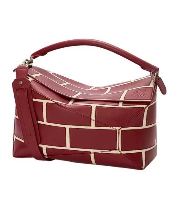 Loewe Large Puzzle Edge Shoulder Bag - Burnt Red