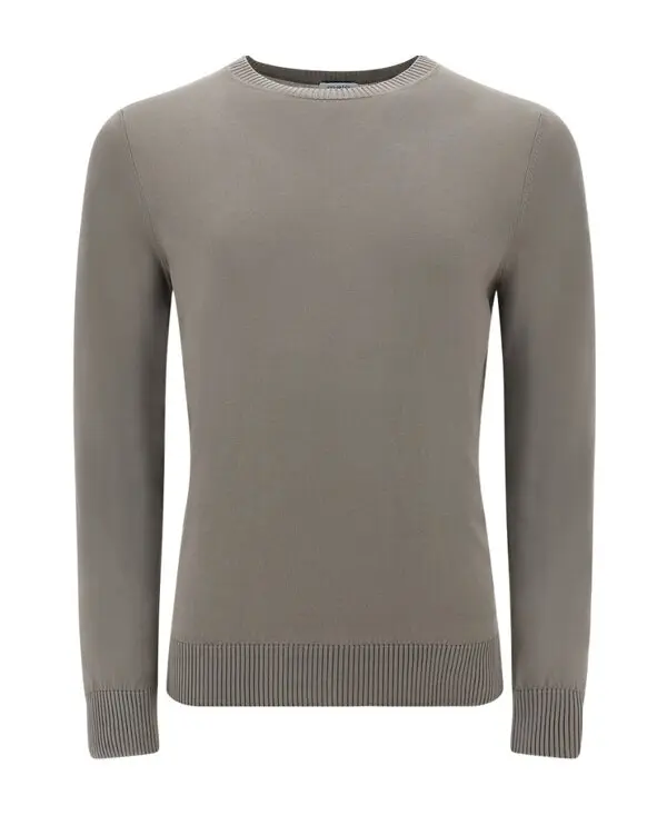Malo Ribbed-trim Cotton Jumper - Gray