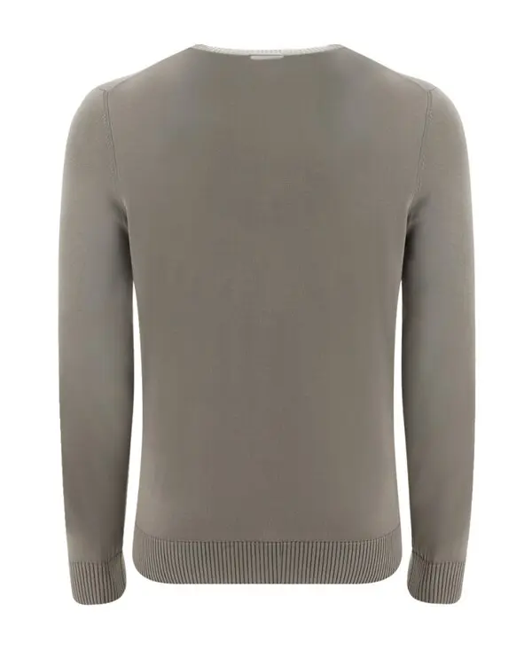 Malo Ribbed-trim Cotton Jumper - Gray