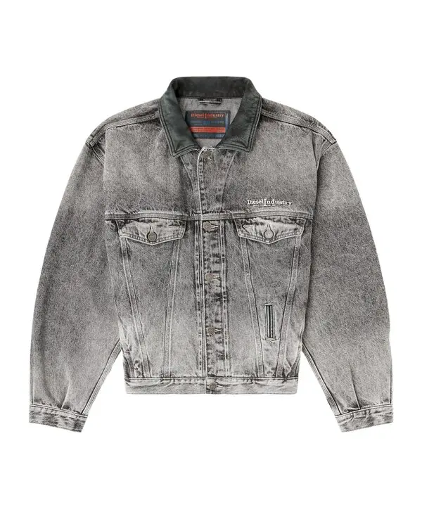 DIESEL® D-denver Collar Denim Jacket - Grey