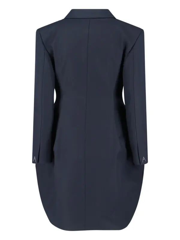 Alaïa Double-breasted Lapel Coat - Black