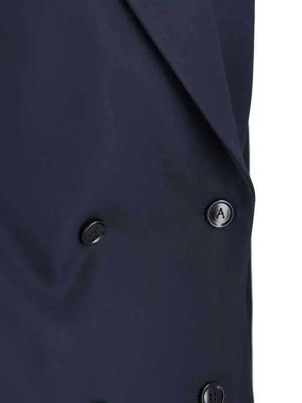 Alaïa Double-breasted Lapel Coat - Black
