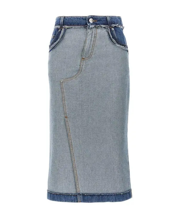 Marni Denim Midi Skirt - Gray