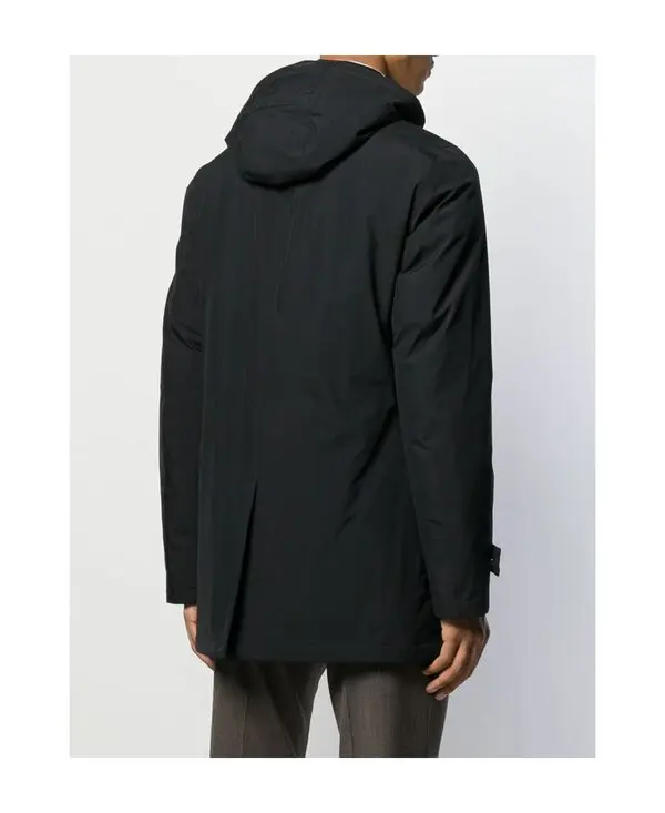Herno Lightweight Hooded Coat - Black
