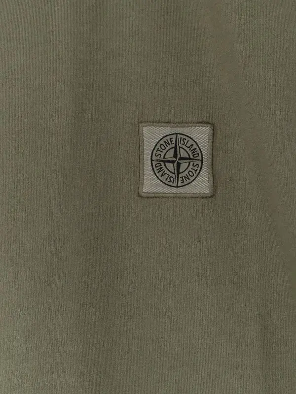 Stone Island Logo Patch Crewneck T-shirt - Green