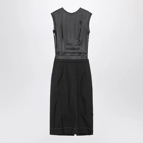 MAISON MARGIELA Sleeveless Midi Dress With Deconstructed Bodice