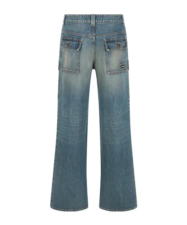 Miu Miu Logo-patch Denim Jeans