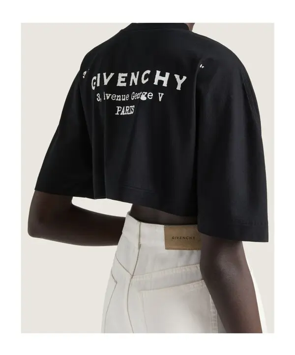 Givenchy Logo Printed Cropped T-shirt